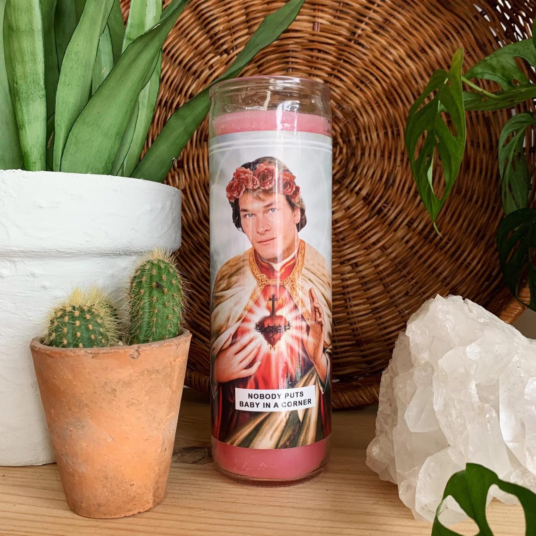 Saint Patrick Swayze | Johnny Prayer Candle - Scented Soy Wax [8" Tall ...