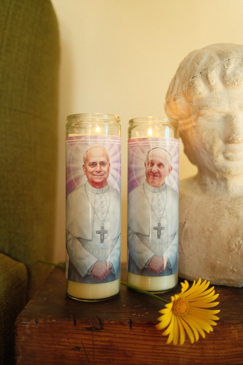 Pope Leo XIV Prayer Candle: Robert Prevost, Scented Soy Wax, 8" Tall - Etsy