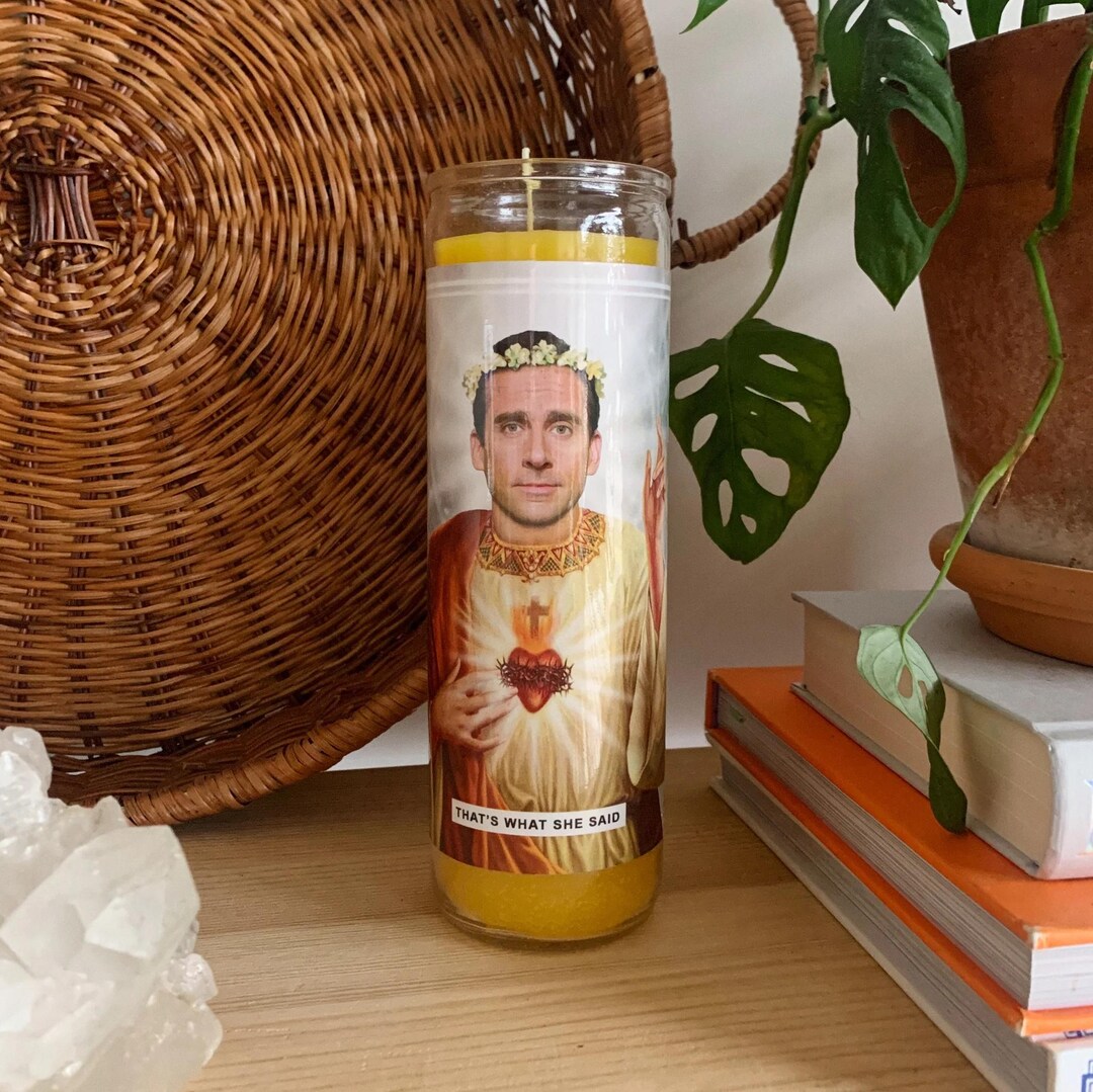 Saint Michael Scott | Steve Carell Prayer Candle - Scented Soy Wax - Etsy