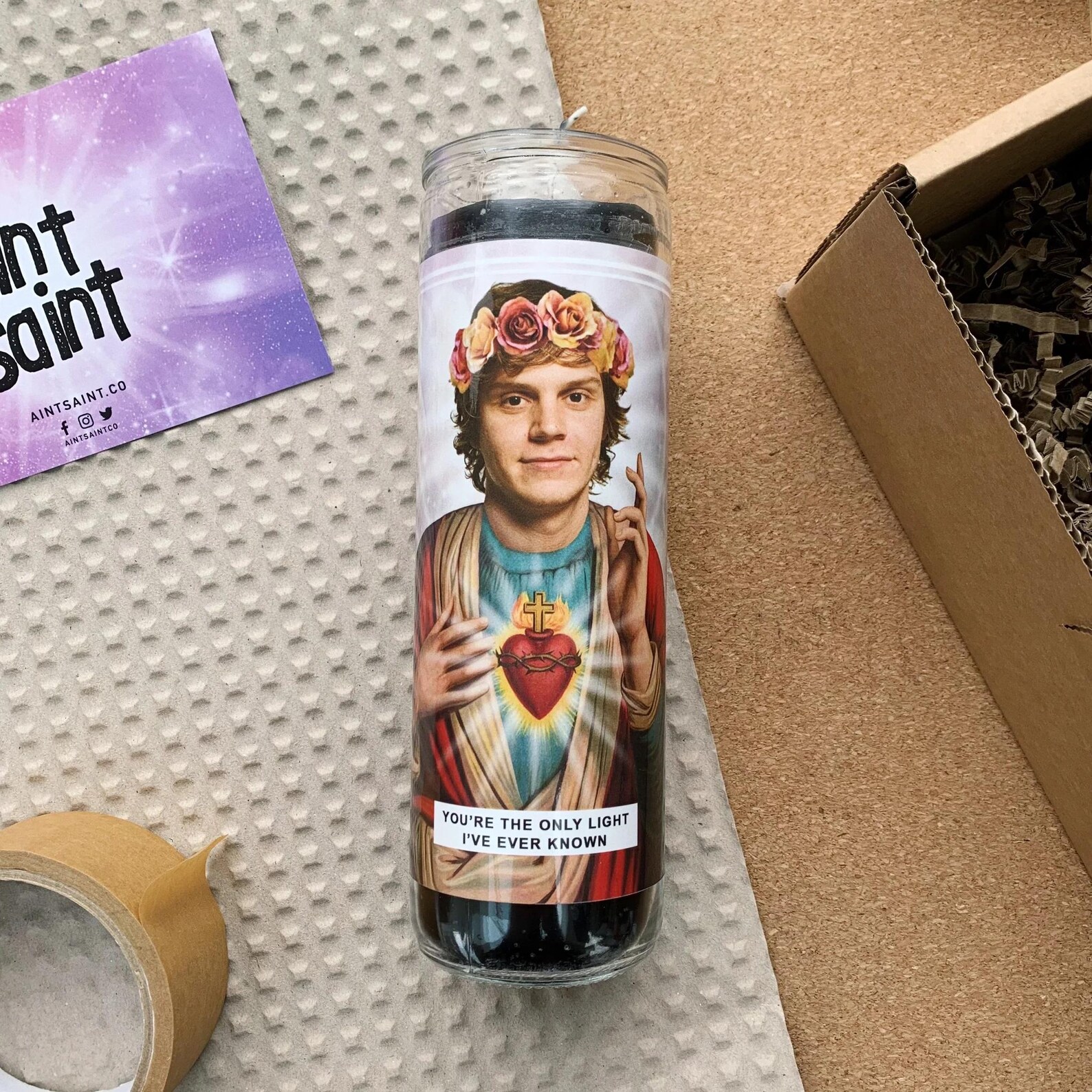 Saint Evan Peters Prayer Candle: Scented Vegan Soy Wax, Handmade - Etsy