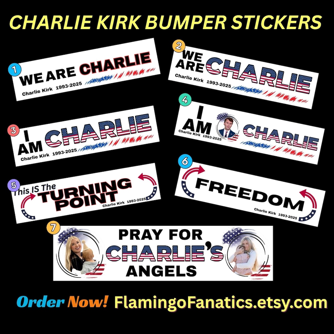 Charlie Kirk Bumper Stickers - We Are Charlie Bumper Sticker, Turning ...