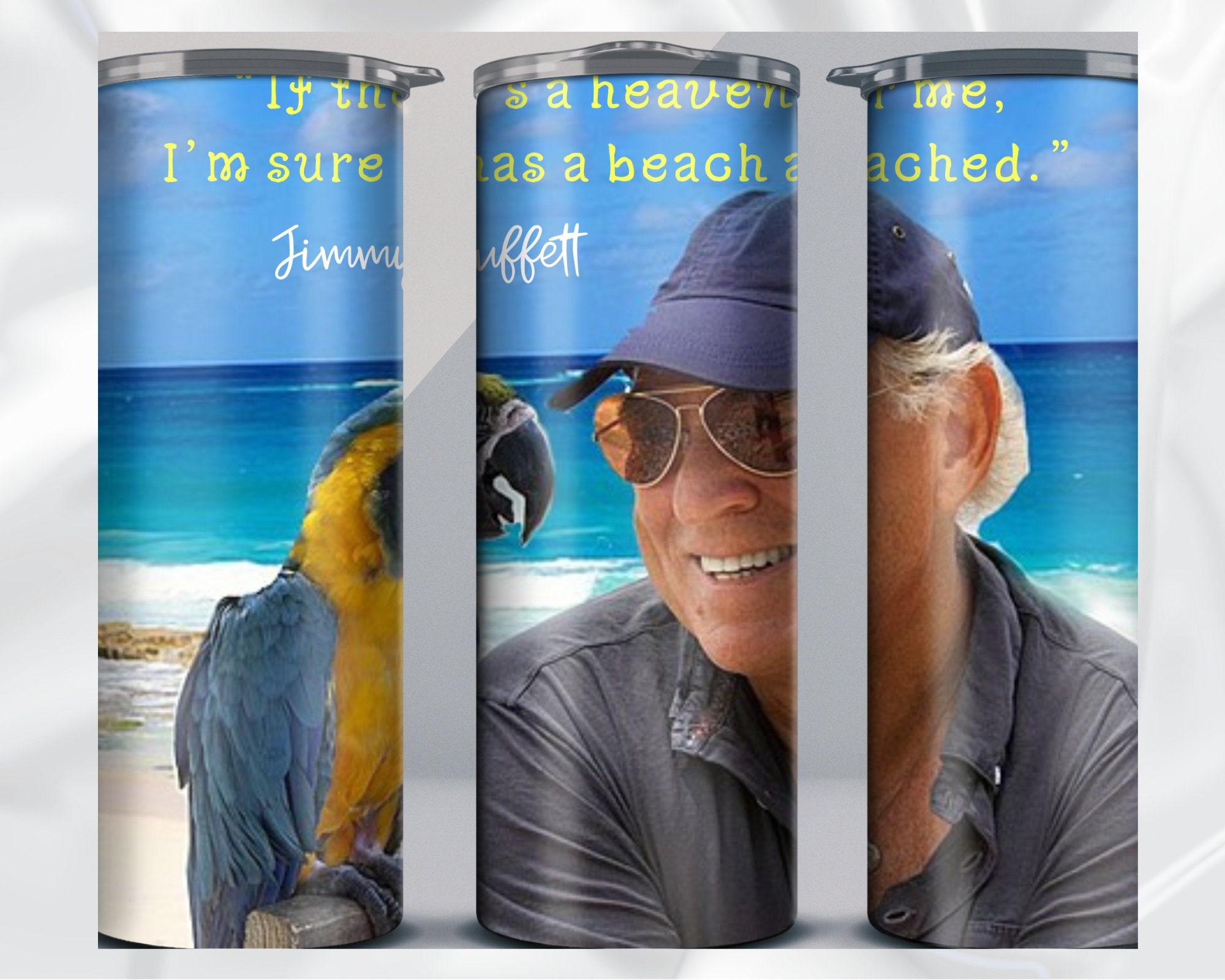 Jimmy Buffett Tumbler Wrap: Parrothead Beach Heaven (digital Download ...