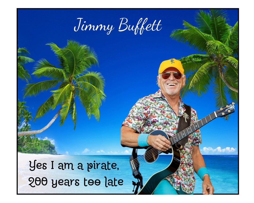 Jimmy Buffett Pirate Tumbler Wrap: 20oz Skinny Tumbler Design (SVG/PNG ...