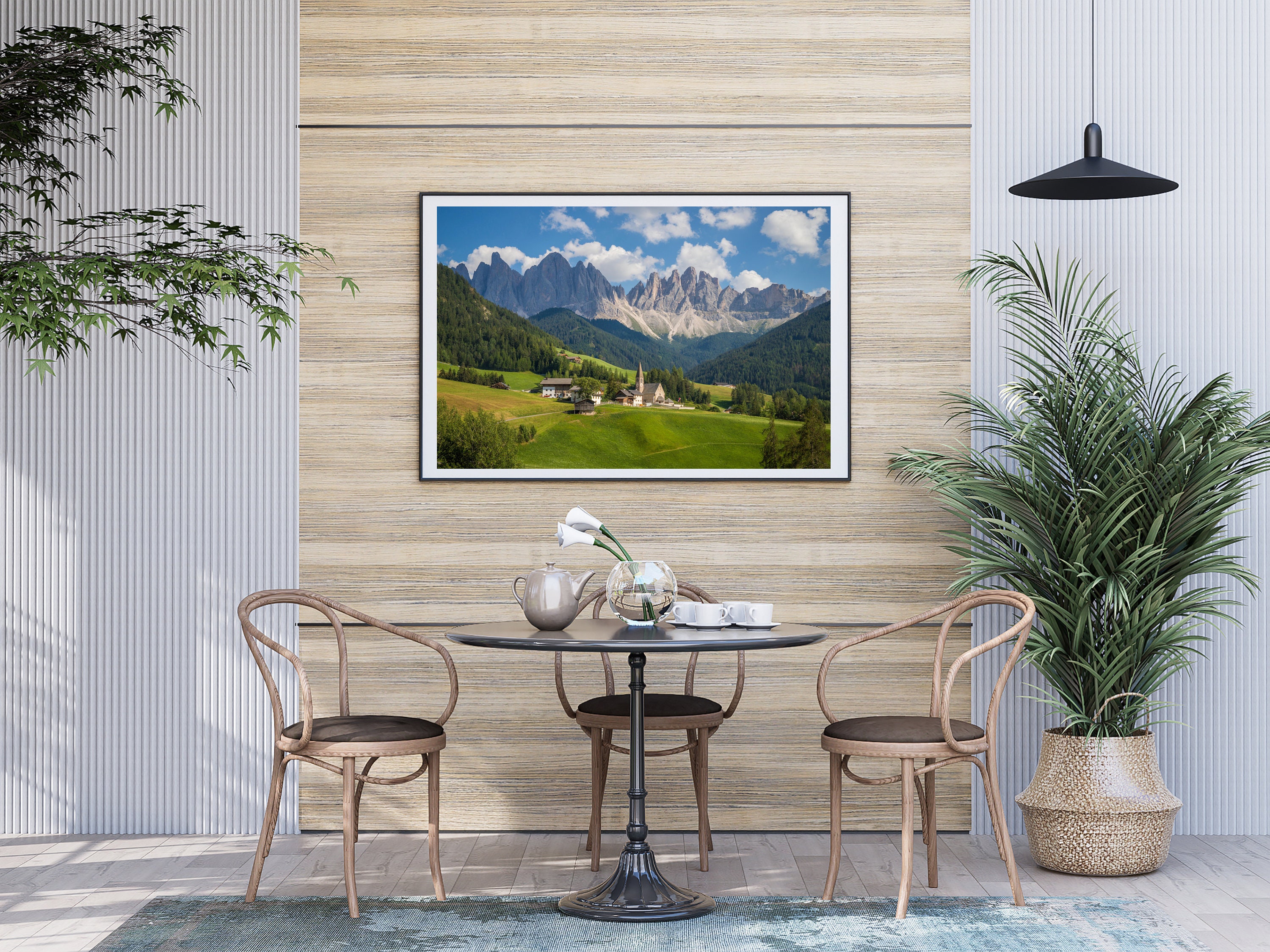 Italian Village Dolomites Fine Art Print, Mountain Landscape Wall Art ...