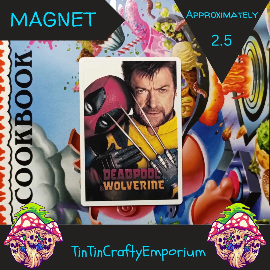 Handmade "deadpool & Wolverine" Movie Poster Magnet 2.5 by 3.6 "read ...