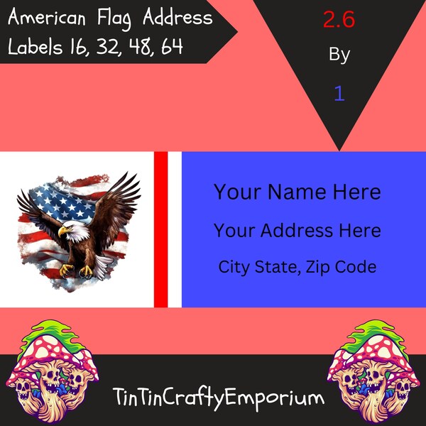 American Flag Address Labels - Etsy