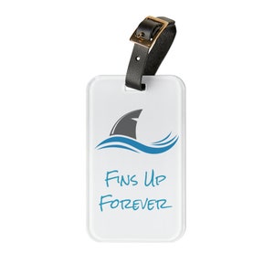 Fins up Forever RIP Jimmy Buffett Luggage Tag - Etsy