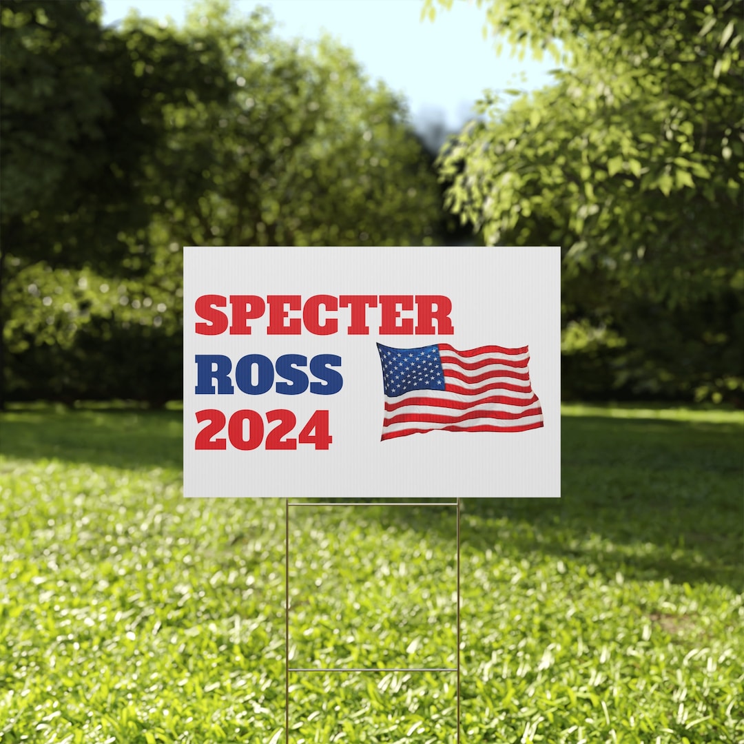 Specter Ross 2024 Suits American Flag Vote Plastic Yard Sign - Etsy