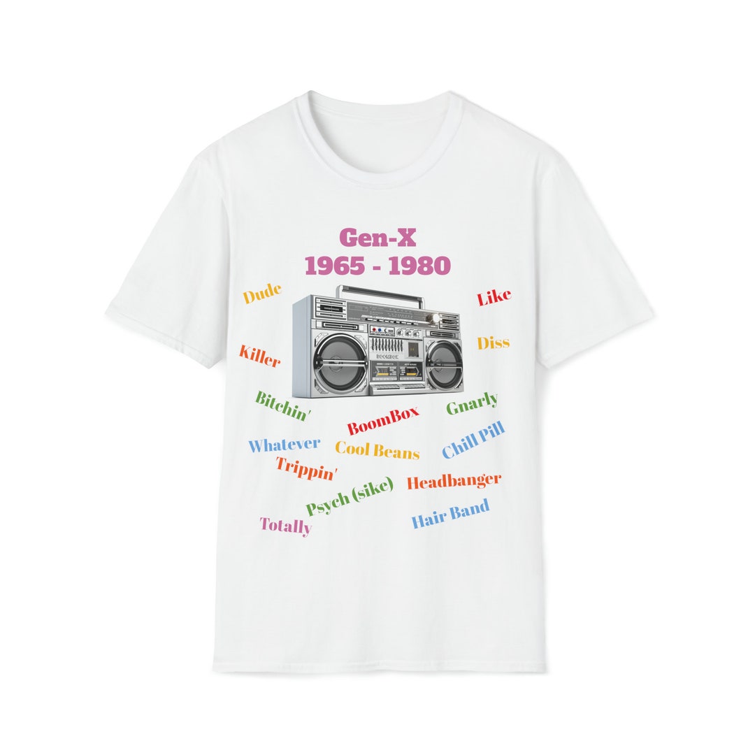 Gen X Boombox Sayings 80's Unisex Softstyle T-shirt - Etsy