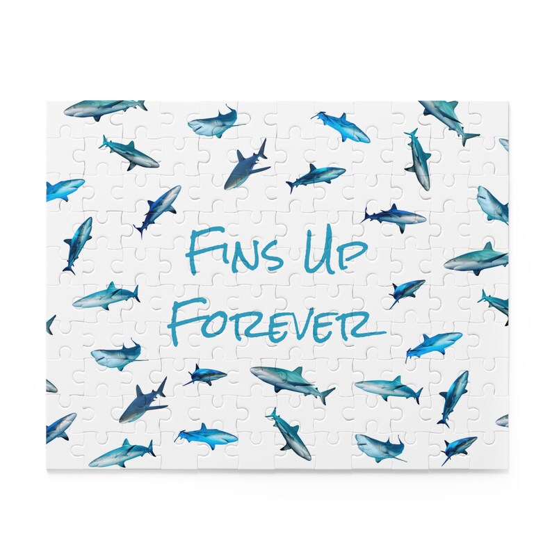 Fins up Forever RIP Jimmy Buffett Shark Puzzle 120, 252, 500-piece - Etsy