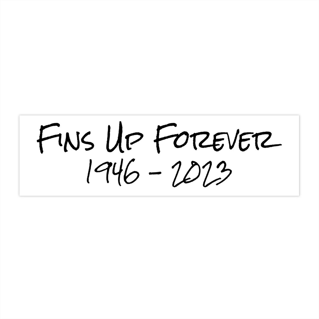 Fins up Forever Jimmy Buffett Bumper Stickers White - Etsy