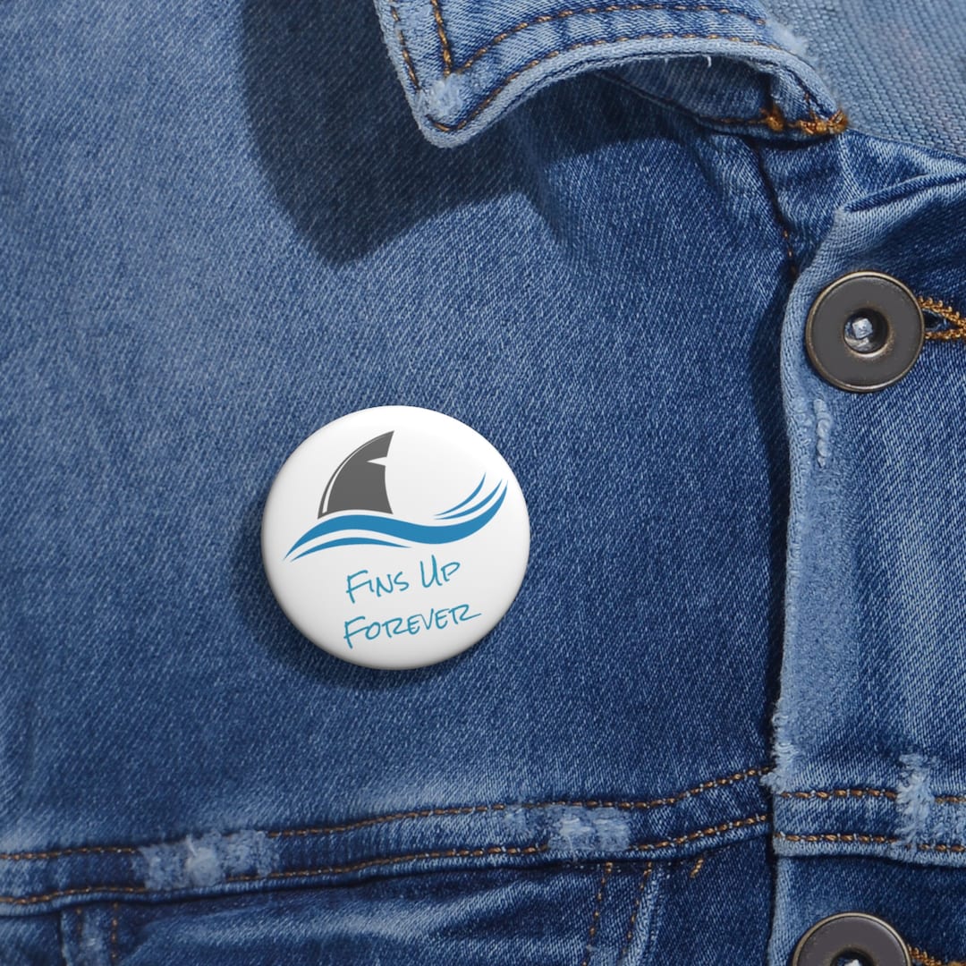 Fins up Forever RIP Jimmy Buffett Shark Custom Pin Buttons - Etsy