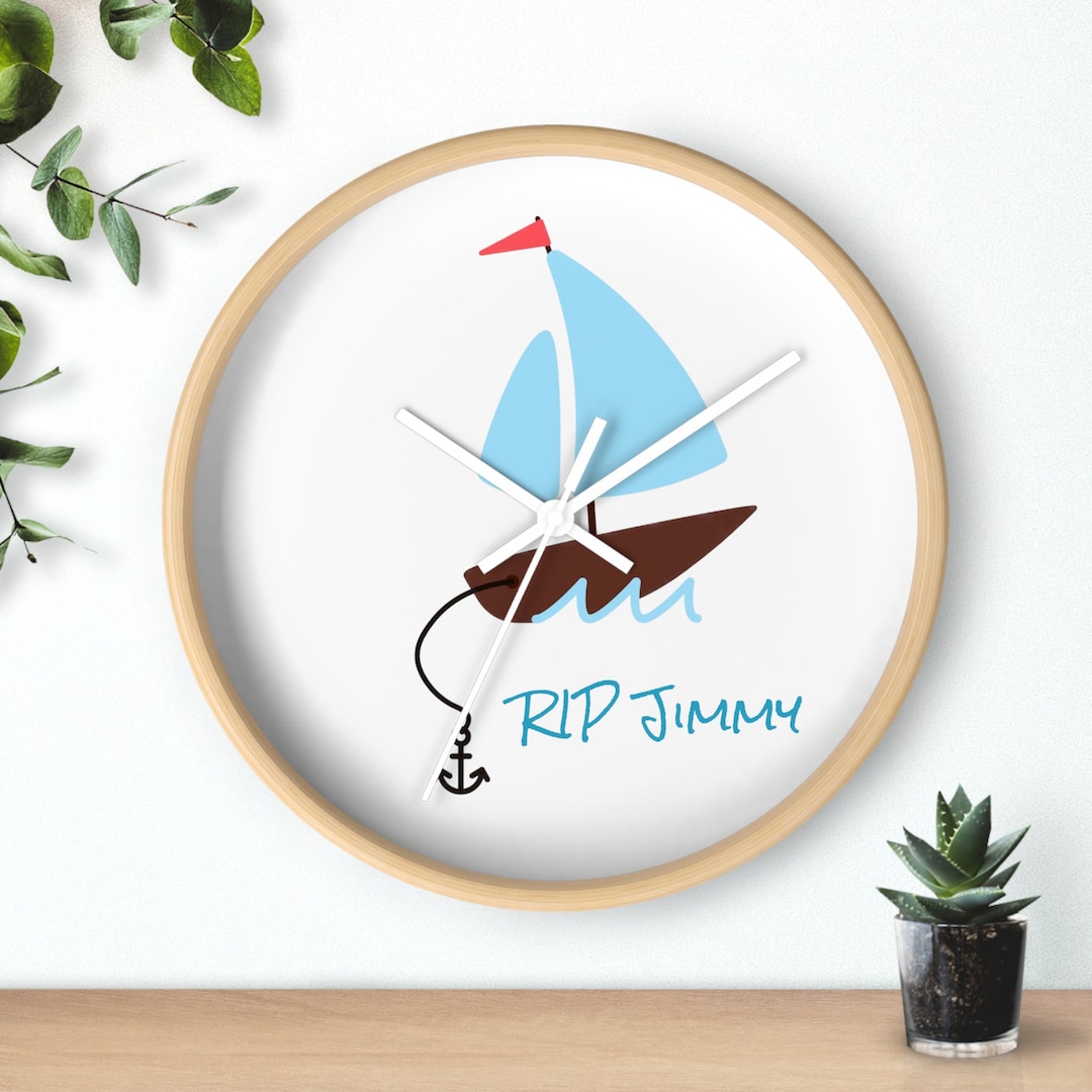 RIP Jimmy Buffett Sailboat Wall Clock - Etsy