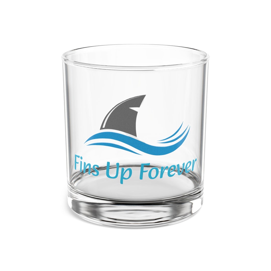 Fins up Forever RIP Jimmy Buffett Rocks Glass, 10oz - Etsy