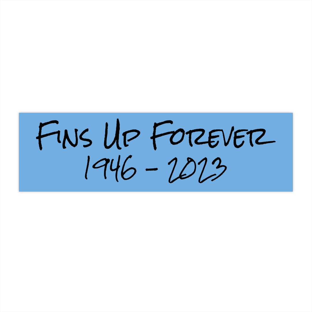 Fins up Forever Jimmy Buffett Bumper Stickers Light Blue - Etsy