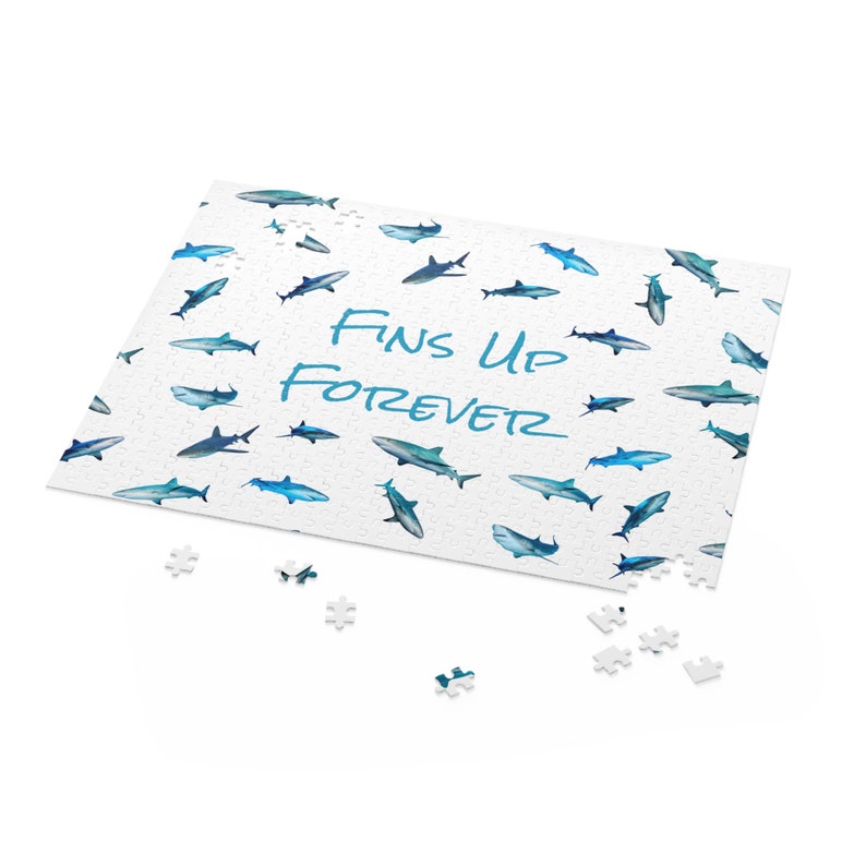 Fins up Forever RIP Jimmy Buffett Shark Puzzle 120, 252, 500-piece - Etsy