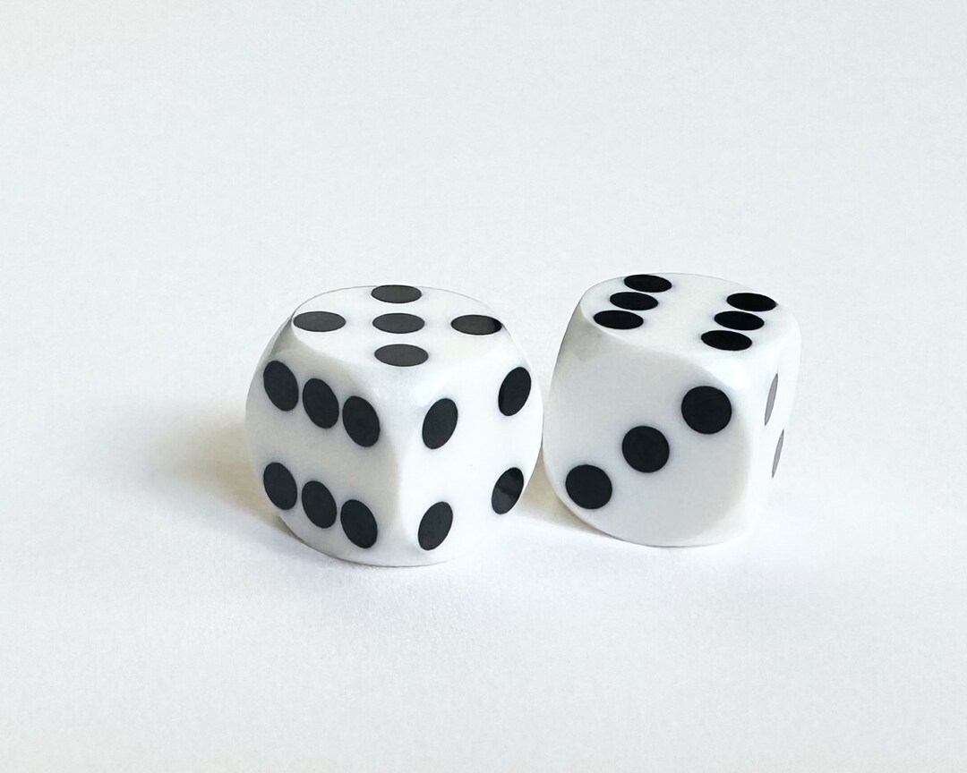 Backgammon Precision Dice - 16mm, 5/8 Inch, White Opaque, 1 Pair - Etsy