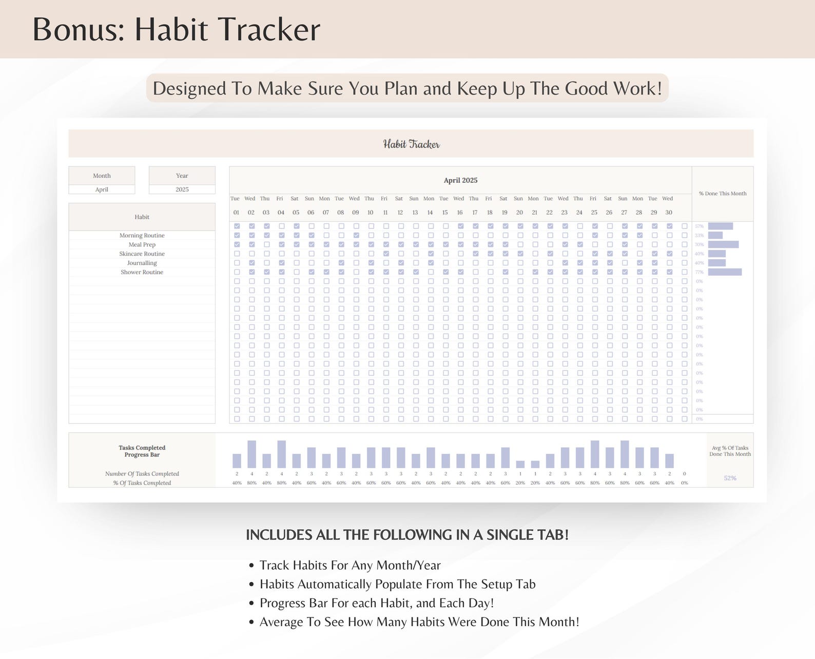 Digital Planner Spreadsheet for Google Sheets, to Do List, Monthly ...