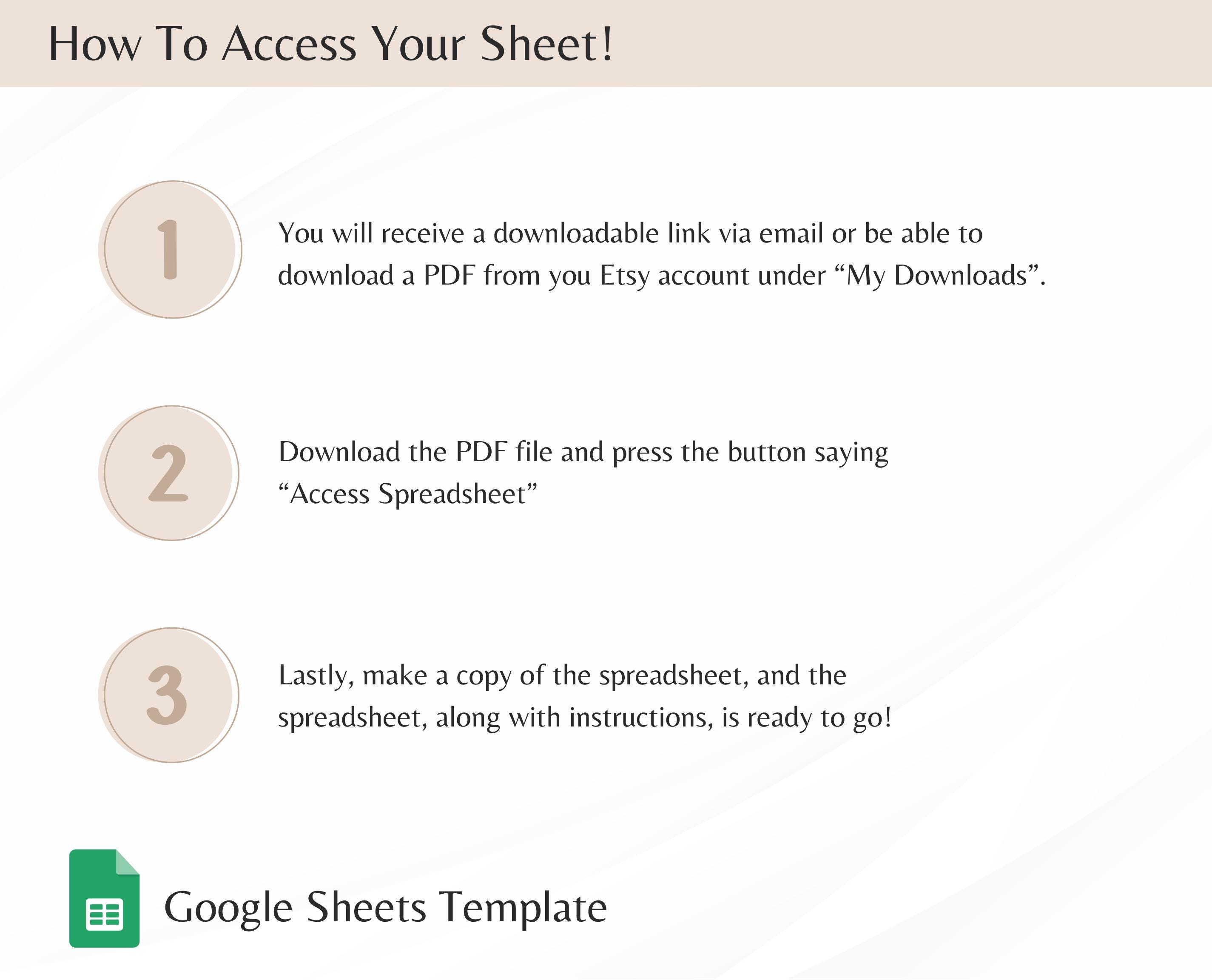 Digital Planner Spreadsheet for Google Sheets, to Do List, Monthly ...