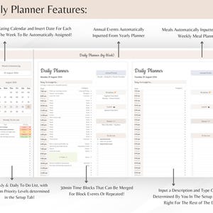 Digital Planner Spreadsheet for Google Sheets, to Do List, Monthly ...