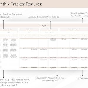 Digital Planner Spreadsheet for Google Sheets, to Do List, Monthly ...