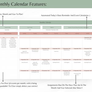 Digital Student Planner Spreadsheet, Academic Planner Google Sheets ...