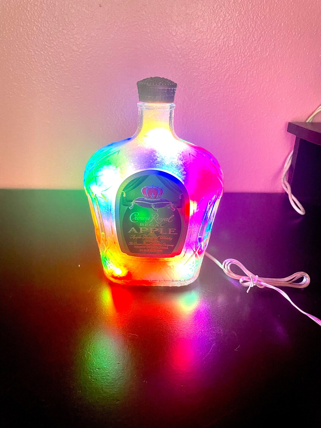 Multicolored Crown Royal Apple Light up Decor Bottle - Etsy
