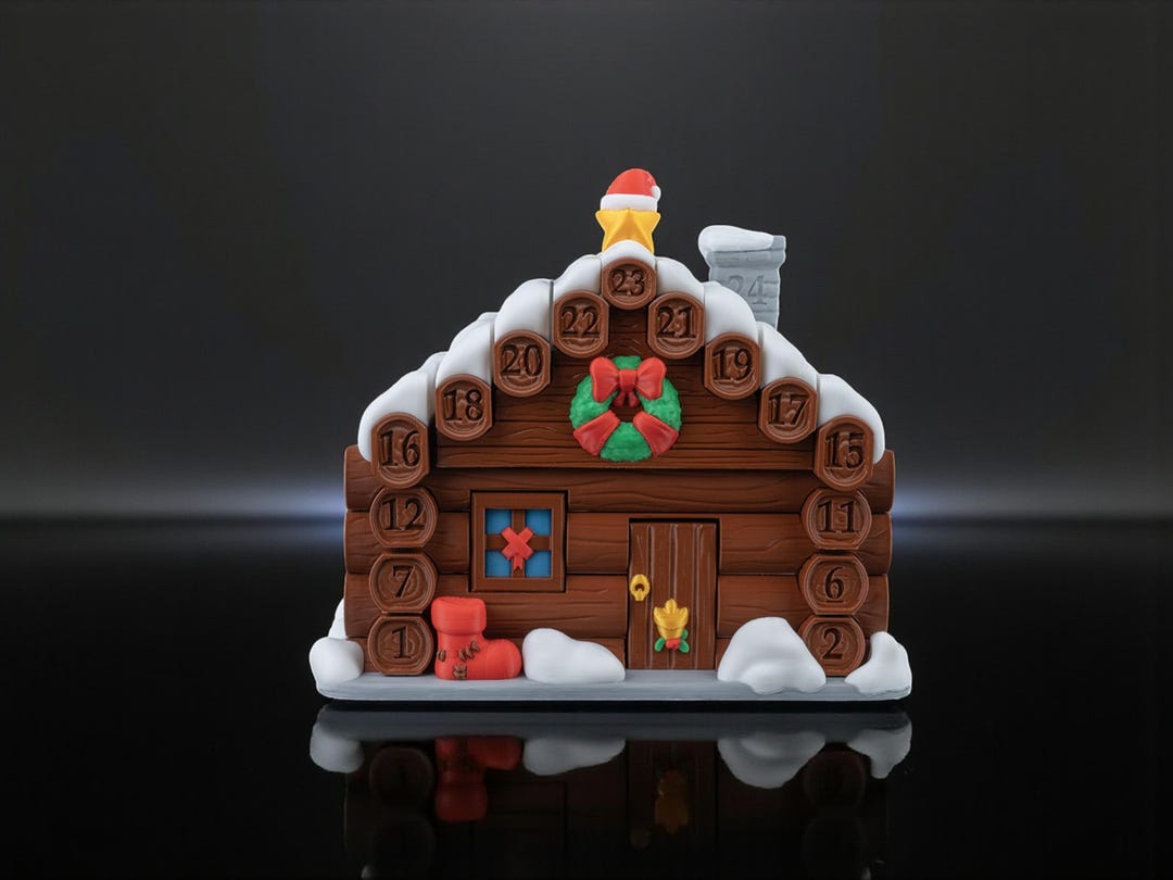 Santa’s Cabin Christmas Countdown | 25-piece Buildable Advent Calendar ...