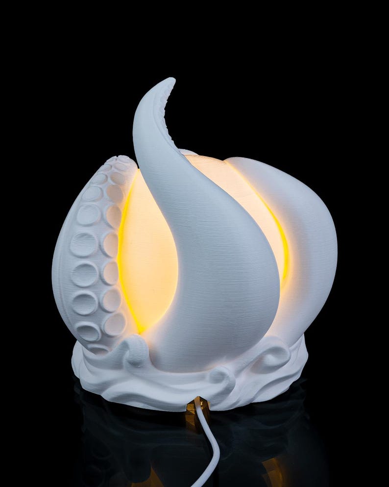 Octopus Sphere Night Light Holder 3D Printed Ocean Lamp Decor - Etsy