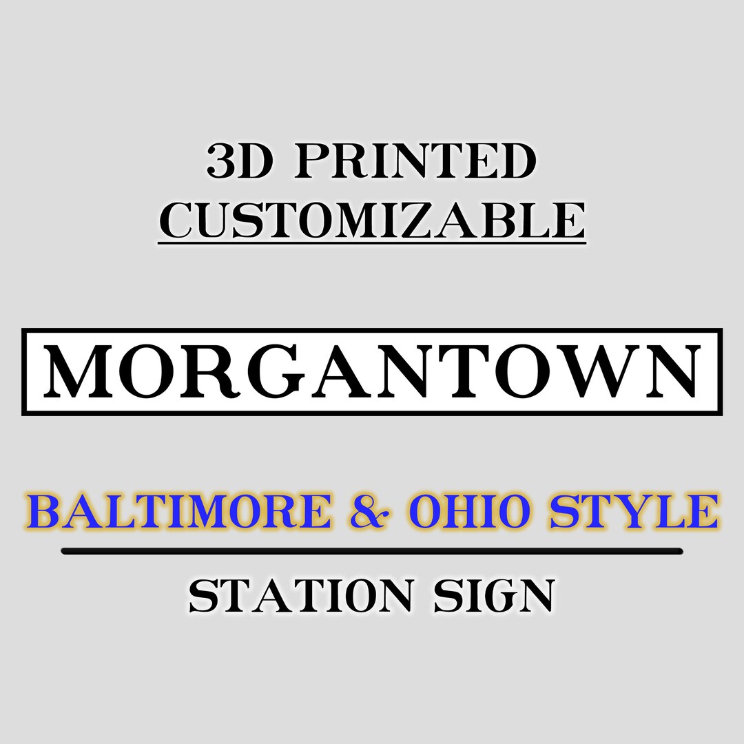 B&O Style Station Sign (customizable) - Etsy