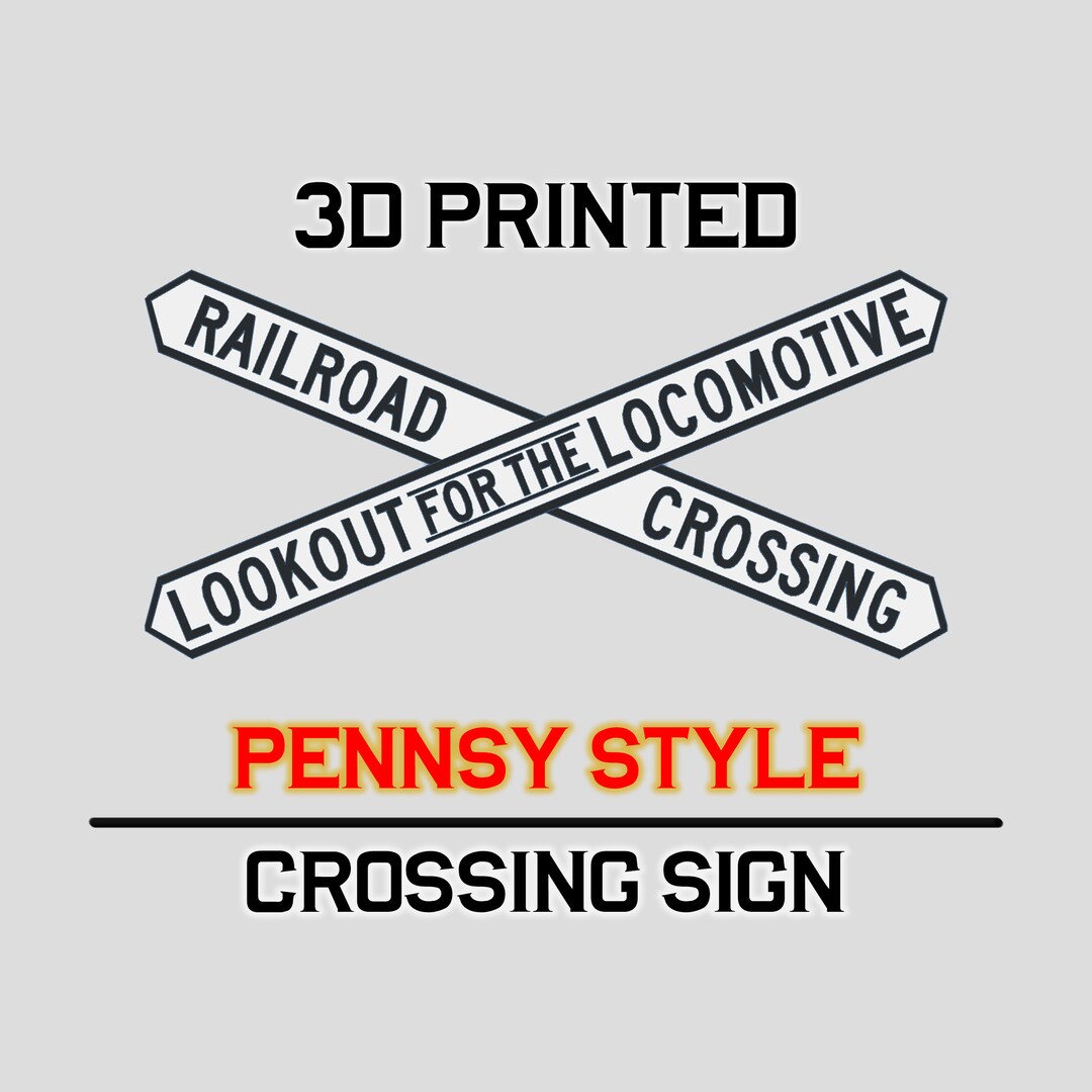 Pennsylvania Railroad Style Crossing Sign (3D Printed) - Etsy