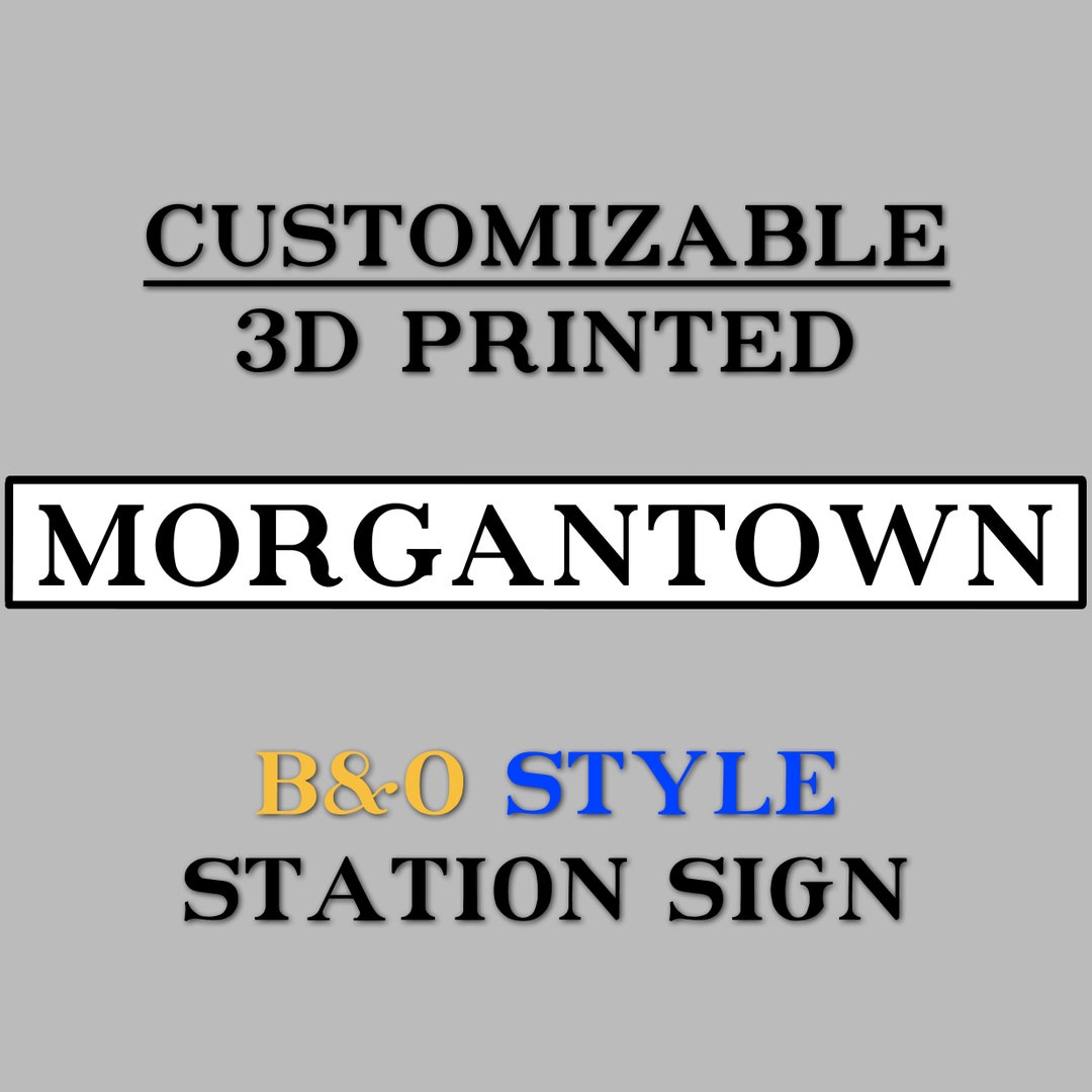 B&O Style Station Sign customizable - Etsy