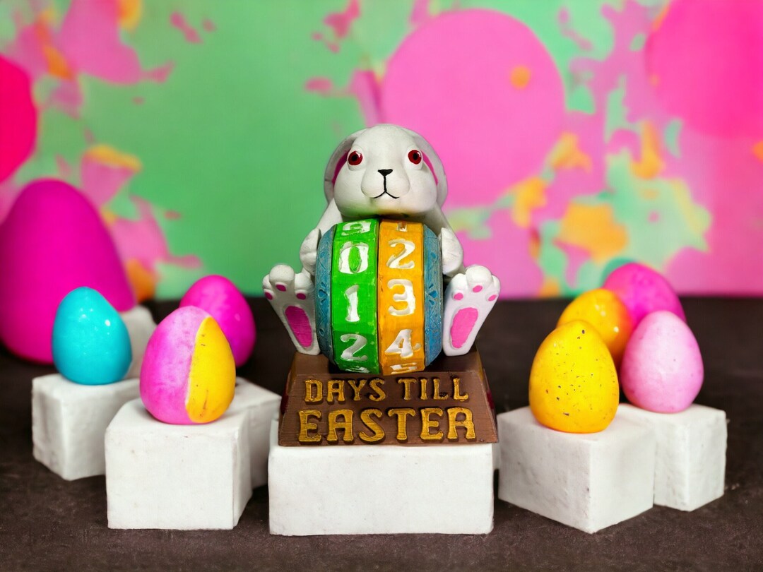 Easter Bunny Countdown Calendar: Whimsical Holiday Decoration - Etsy