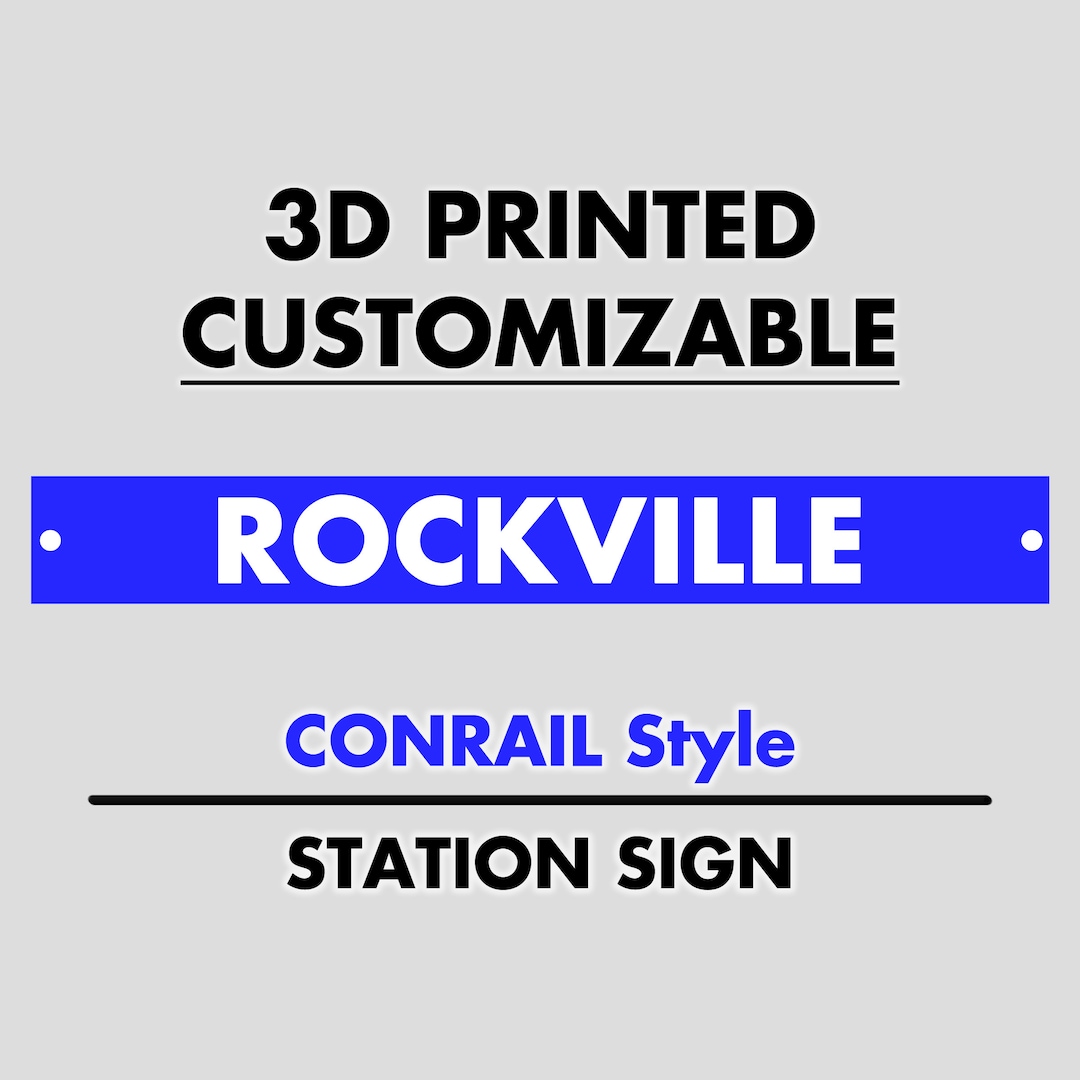 Conrail Railroad Style Station Sign (customizable) - Etsy
