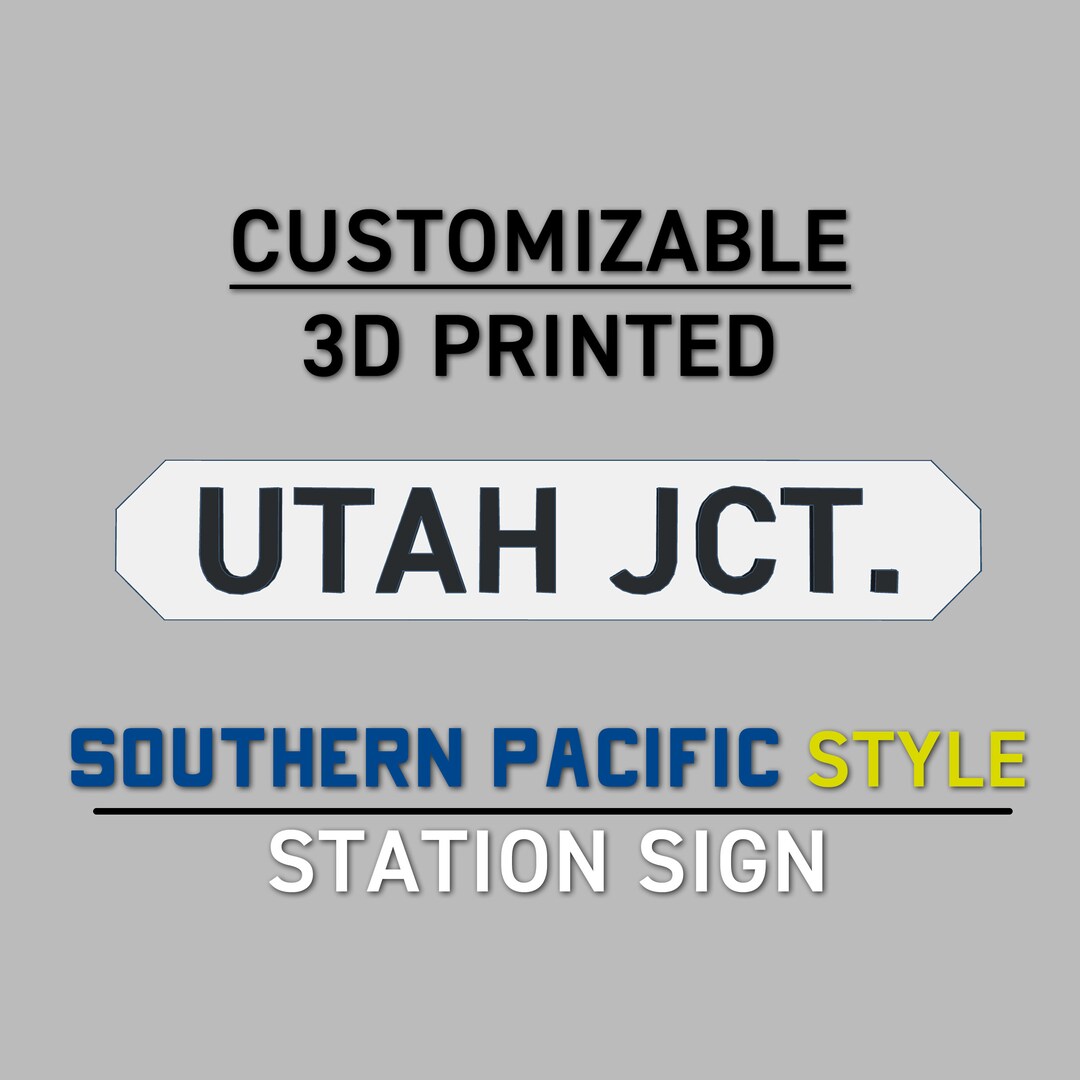 Southern Pacific Style Station Sign (customizable) - Etsy