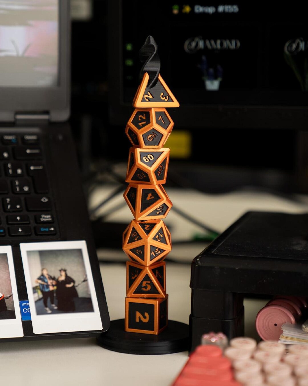 Dnd Dice Stand and Fidget Tower | Custom Color Dice Stack | Tabletop ...