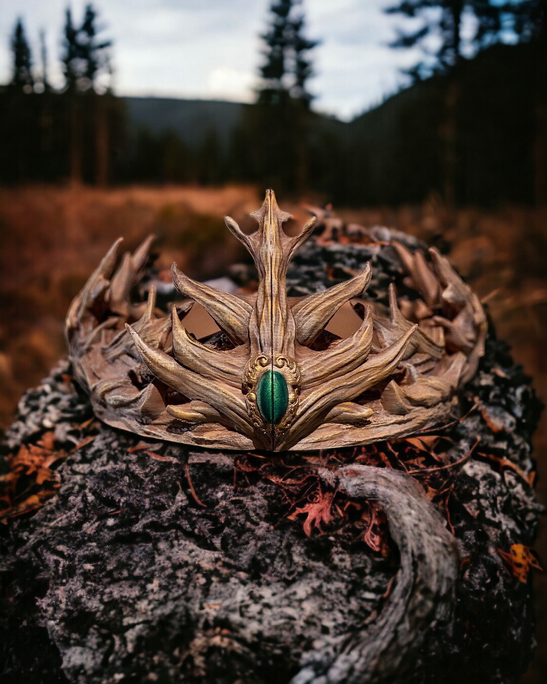 Hand Painted Vine Crown: 3D Printed Elven Cosplay Headpiece - Etsy