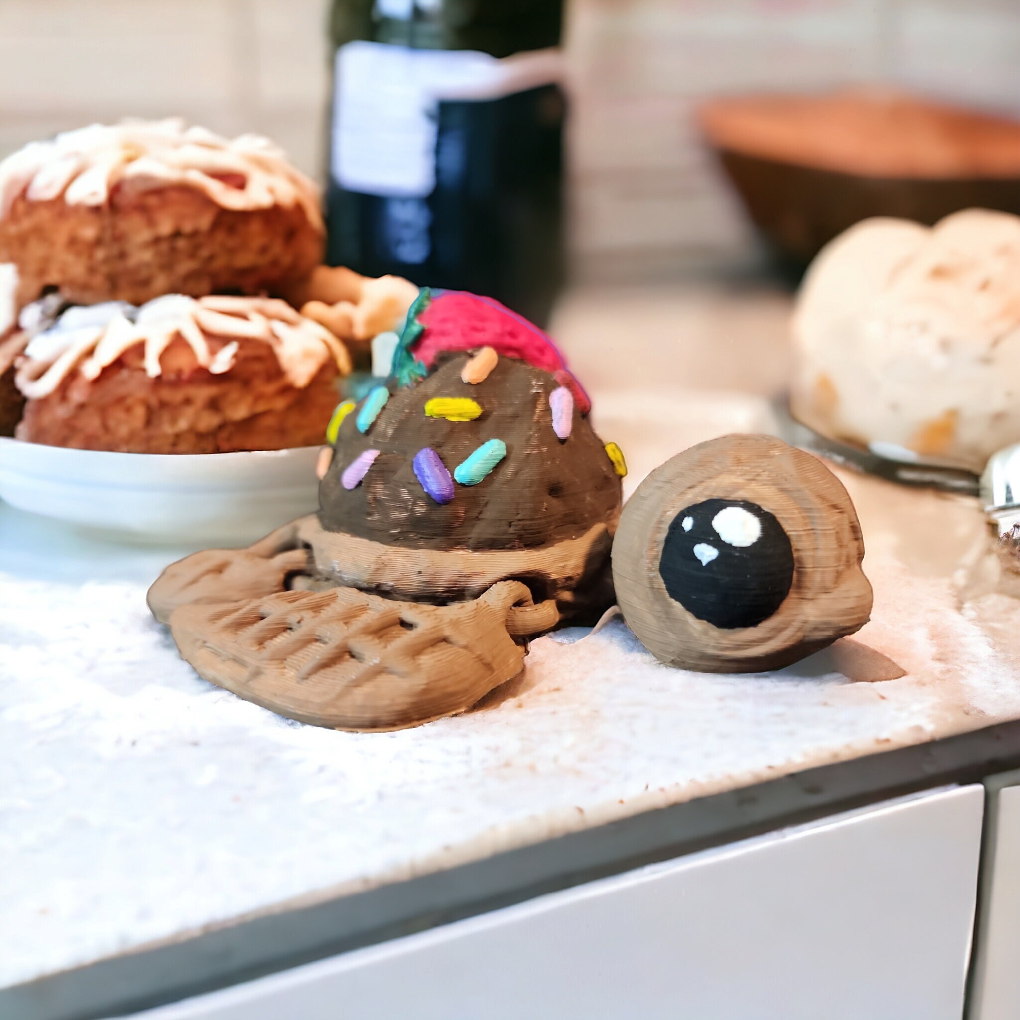 Articulated Ice Cream Turtle 3D Printed - Etsy