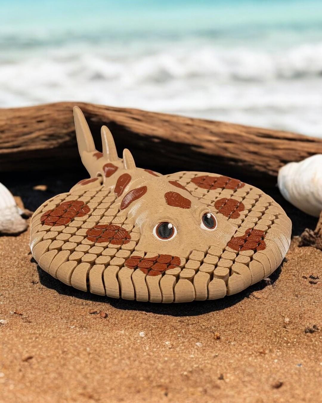 Customizable Electric Ray Sculpture With Articulated Tail | Unique ...