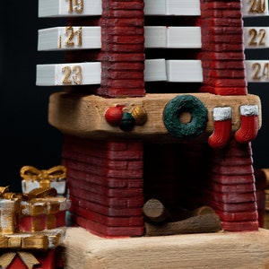 Santa Countdown Chimney (hand Painted) - Etsy