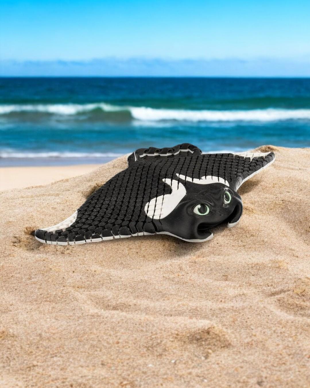 Manta Ray Sculpture | Articulated Tail Ocean Decor & Unique Marine Life ...