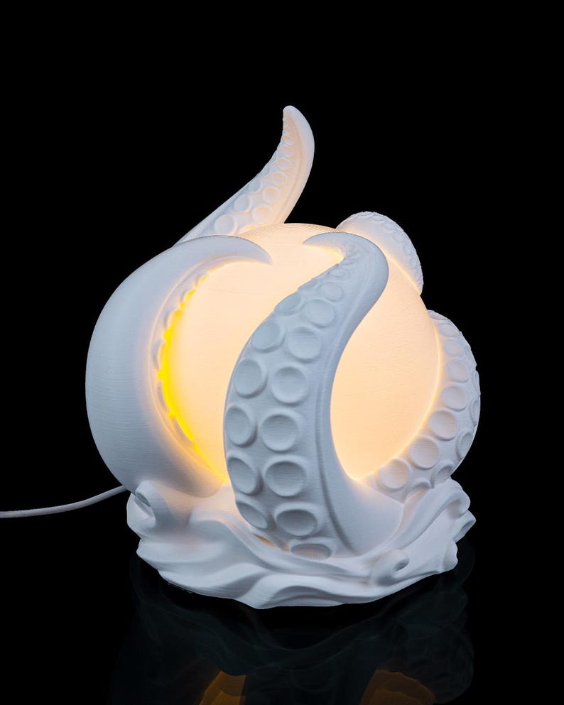 Octopus Sphere Night Light Holder 3D Printed Ocean Lamp Decor - Etsy