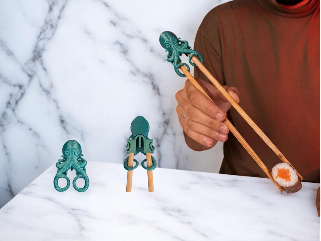 Octopus Themed Chopstick Helper | 3D Printed Chopstick Accessories for ...
