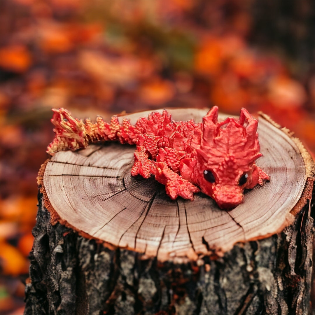 Maple Leaf Dragon (articulated) - Etsy