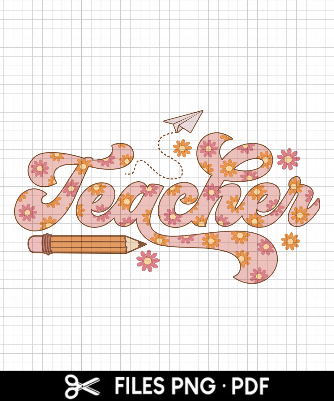 Boho Teacher Floral Back PNG - Digital Design Prints - Inspirational ...