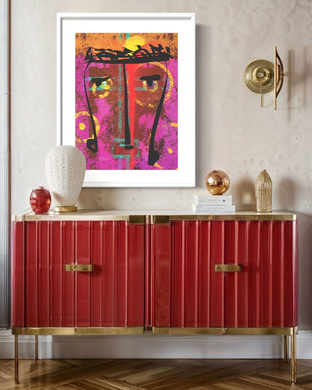 Jesus of Nazareth Colorful Joyful Abstract Original Canvas Print Signed ...