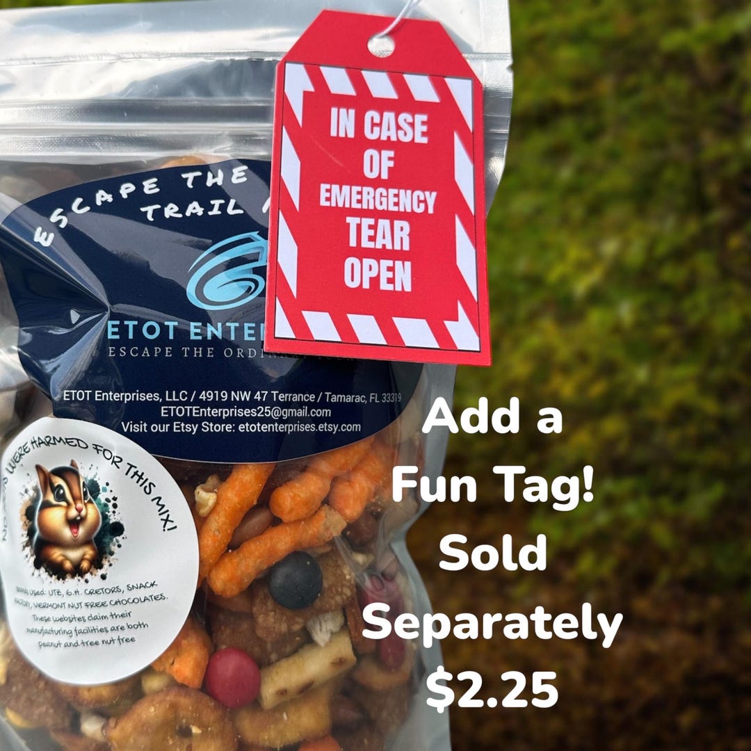Fun Gift Tags for Trail Mix Bags - Etsy