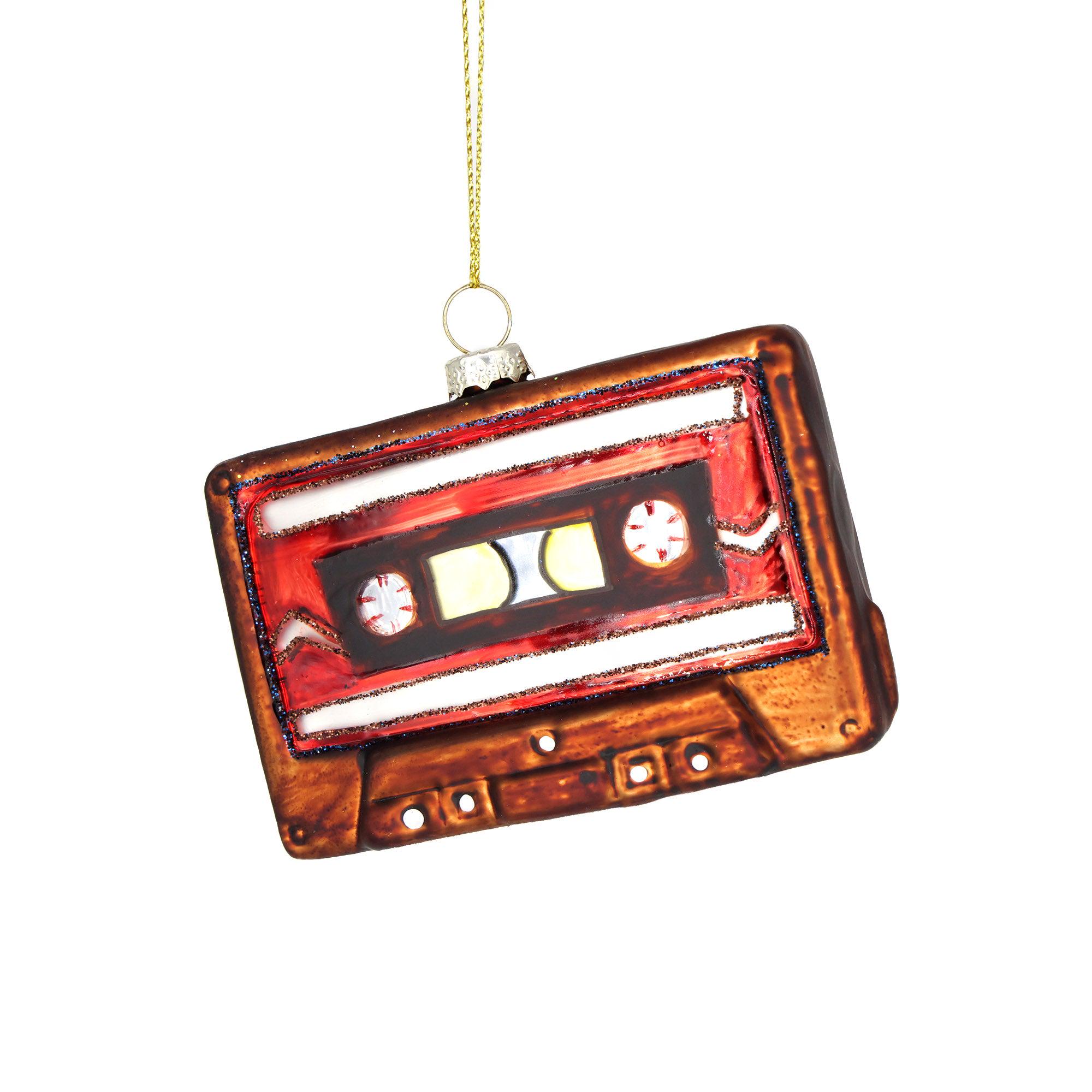 Vintage Glass Cassette Tape Christmas Ornament – Handmade Retro Music ...