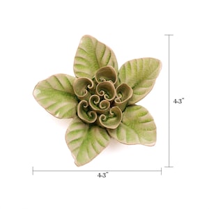Handcrafted Ceramic Flower Wall Art: Modern Floral Decor Set - Etsy