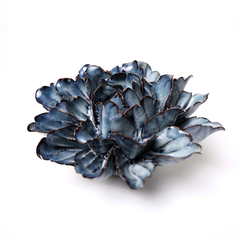 Ceramic Flower Wall Art Blue Flower 14 - Etsy